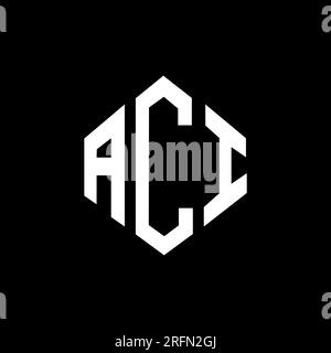 ACI letter logo design with polygon shape. ACI polygon and cube shape ...