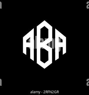 ABA letter logo design with polygon shape. ABA polygon and cube shape ...
