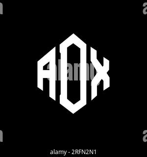 ADX letter logo design with polygon shape. ADX polygon and cube shape ...