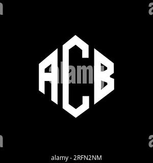 ACB letter logo design with polygon shape. ACB polygon and cube shape ...