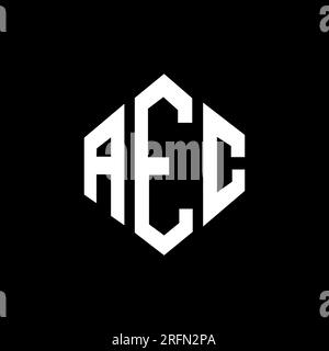 AEC letter logo design with polygon shape. AEC polygon and cube shape ...