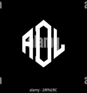 ADL letter logo design with polygon shape. ADL polygon and cube shape ...