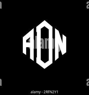 ADN letter logo design with polygon shape. ADN polygon and cube shape ...