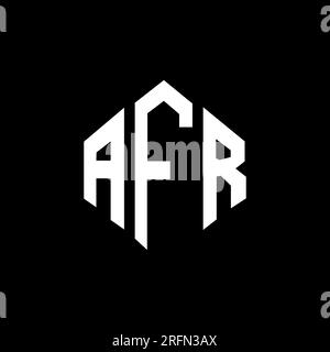 AFR letter logo design with polygon shape. AFR polygon and cube shape ...
