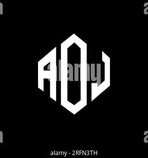AOK letter logo design with polygon shape. AOK polygon and cube shape ...