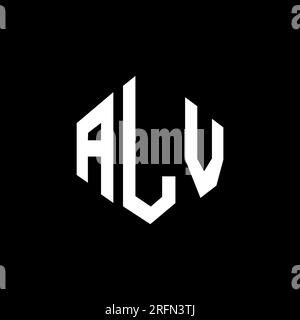 ALV letter logo design with polygon shape. ALV polygon and cube shape ...