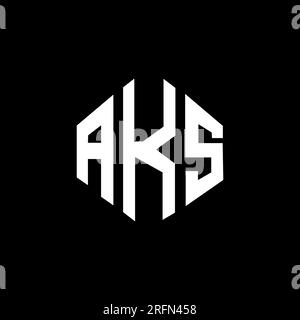 AKS letter logo design with polygon shape. AKS polygon and cube shape ...