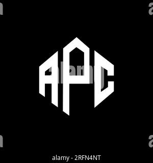 APC letter logo design with polygon shape. APC polygon and cube shape ...
