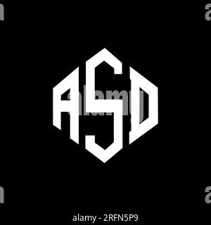 ASD letter logo design with polygon shape. ASD polygon and cube shape ...