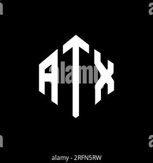 ATX letter logo design with polygon shape. ATX polygon and cube shape ...