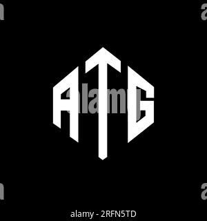 ATG letter logo design with polygon shape. ATG polygon and cube shape ...