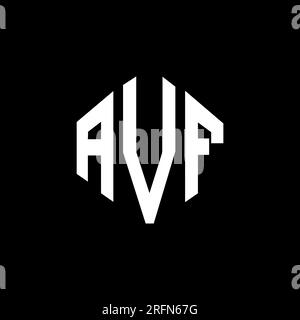 AVF letter logo design with polygon shape. AVF polygon and cube shape ...