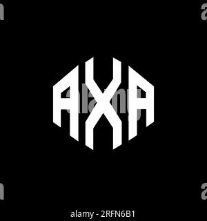AXA letter logo design with polygon shape. AXA polygon and cube shape ...