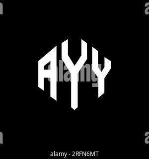 AYY letter logo design with polygon shape. AYY polygon and cube shape ...
