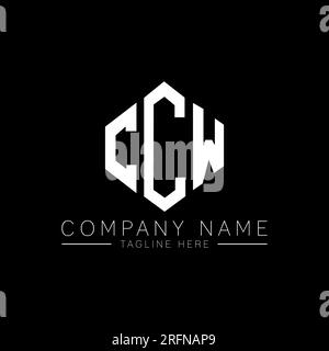 CCW letter logo design with polygon shape. CCW polygon and cube shape ...