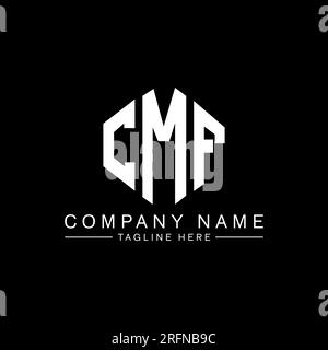 CMF letter logo design with polygon shape. CMF polygon and cube shape ...