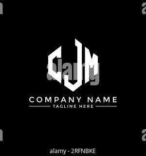 CJM letter logo design with polygon shape. CJM polygon and cube shape ...