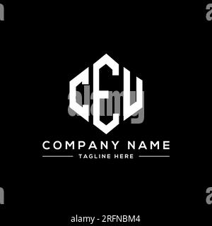 CEU letter logo design with polygon shape. CEU polygon and cube shape ...