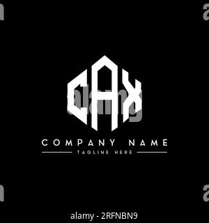 CAX letter logo design with polygon shape. CAX polygon and cube shape ...