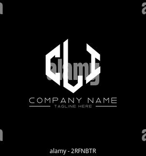 CLI letter logo design with polygon shape. CLI polygon and cube shape ...