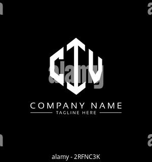 CIV letter logo design with polygon shape. CIV polygon and cube shape ...
