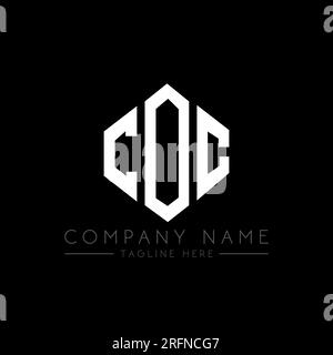 COC letter logo design with polygon shape. COC polygon and cube shape ...