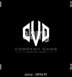 CVD letter logo design with polygon shape. CVD polygon and cube shape ...