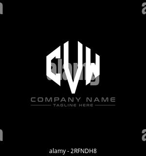 CVW letter logo design with polygon shape. CVW polygon and cube shape ...