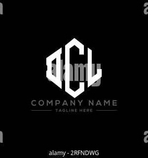 DCL letter logo design with polygon shape. DCL polygon and cube shape ...