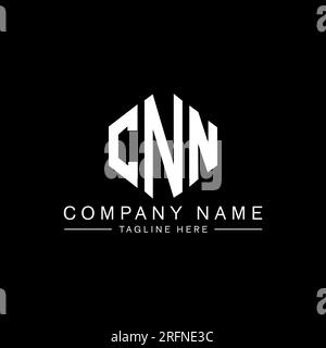 CNN letter logo design with polygon shape. CNN polygon and cube shape ...