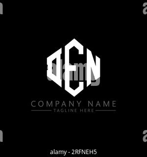 DEN letter logo design with polygon shape. DEN polygon and cube shape ...