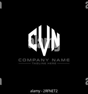 CVN letter logo design with polygon shape. CVN polygon and cube shape ...