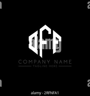 DFF letter logo design with polygon shape. DFF polygon and cube shape ...