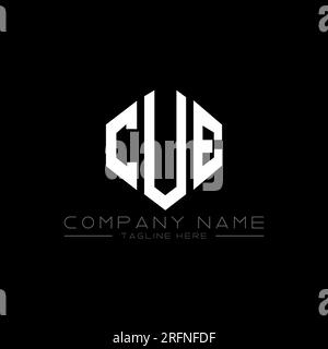 CUE letter logo design with polygon shape. CUE polygon and cube shape ...