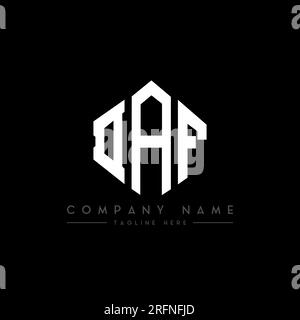 DAF letter logo design with polygon shape. DAF polygon and cube shape ...