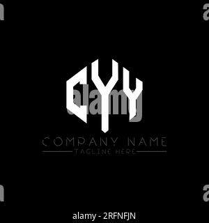 CYY letter logo design with polygon shape. CYY polygon and cube shape logo design. CYY hexagon ...
