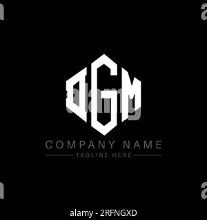 DGM letter logo design with polygon shape. DGM polygon and cube shape ...