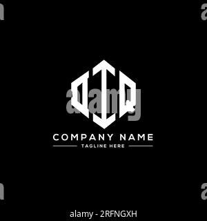 DIQ letter logo design with polygon shape. DIQ polygon and cube shape ...