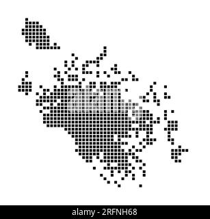 Cat Ba Island map. Borders of Cat Ba Island for your infographic ...