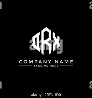 DRX letter logo design with polygon shape. DRX polygon and cube shape ...