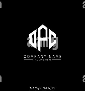 DPC letter logo design with polygon shape. DPC polygon and cube shape ...
