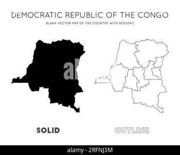 DR Congo map. Borders of DR Congo for your infographic. Vector country ...