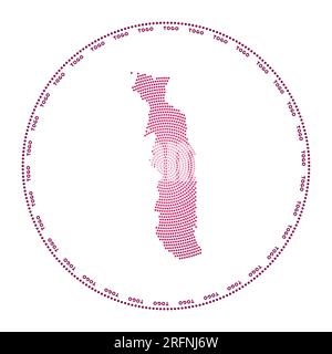 Togo map. Map of Togo in dotted style. Borders of the country filled ...