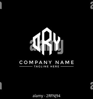 DRY letter logo design with polygon shape. DRY polygon and cube shape ...