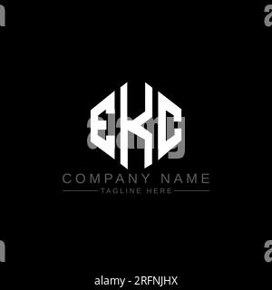 EKC letter logo design with polygon shape. EKC polygon and cube shape ...
