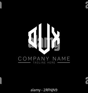 DUX letter logo design with polygon shape. DUX polygon and cube shape ...