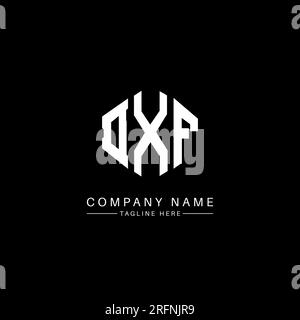 DXF letter logo design with polygon shape. DXF polygon and cube shape ...