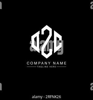 DZC letter logo design with polygon shape. DZC polygon and cube shape ...