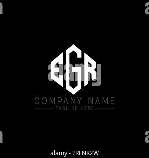 EGR letter logo design with polygon shape. EGR polygon and cube shape ...