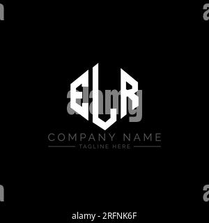 ELR letter logo design with polygon shape. ELR polygon and cube shape ...